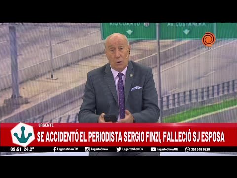 Se accidentó el periodista Sergio Finzi y falleció su esposa ocurrio en Dpto Cruz del Eje