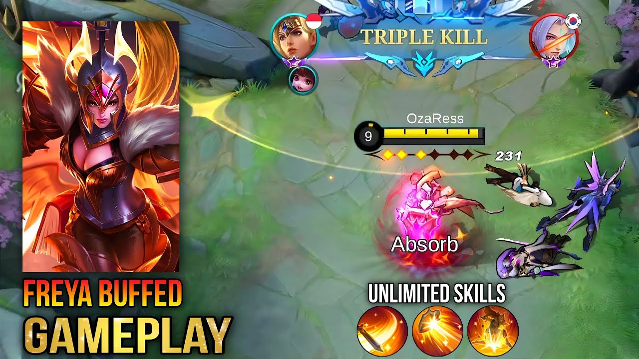 New Freya Skill Reworked Gameplay - Mobile Legends Bang Bang - YouTube