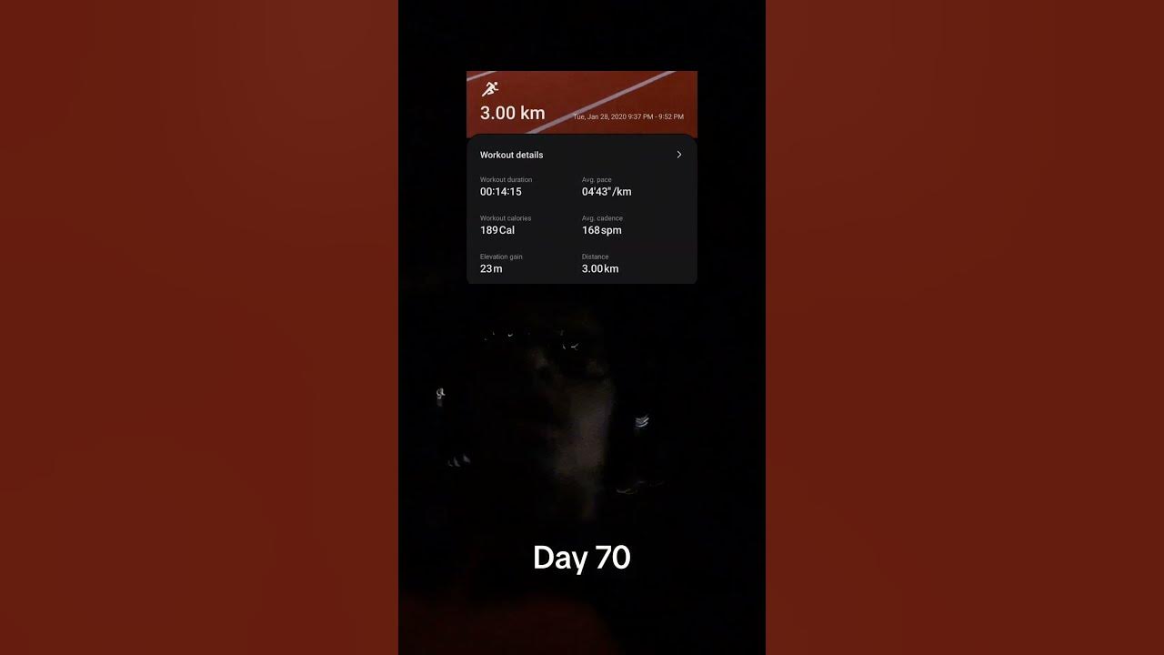 Day 70 | 3 km | Tue, 28 Jan 2020 #shorts - YouTube