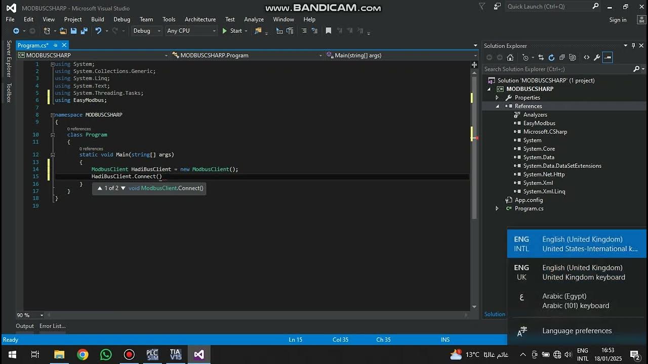 03 Creating C# Project And Connect To Modbus Server - YouTube
