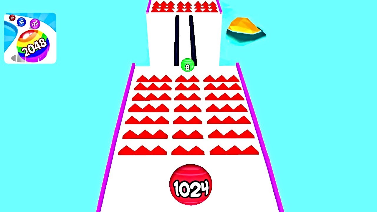 Ball Game Fun Race Run 2048 3D ! All Levels Gameplay (225-232) android ...