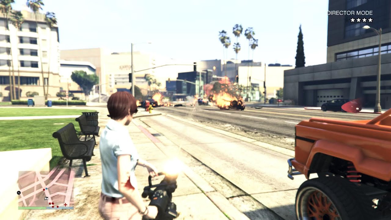 GTA V Director Mode Gameplay: Jane and Her Crazy Destruction - YouTube