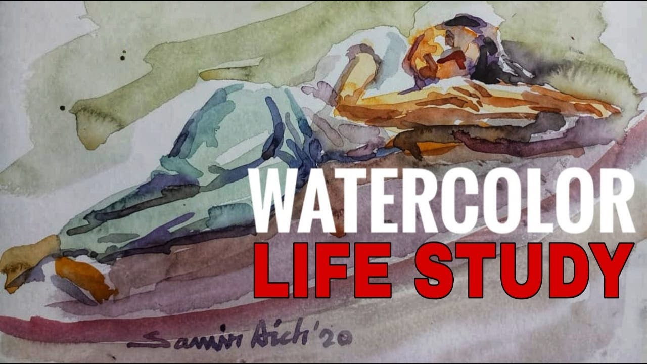 Transparent watercolour life study by Samir Aich - YouTube
