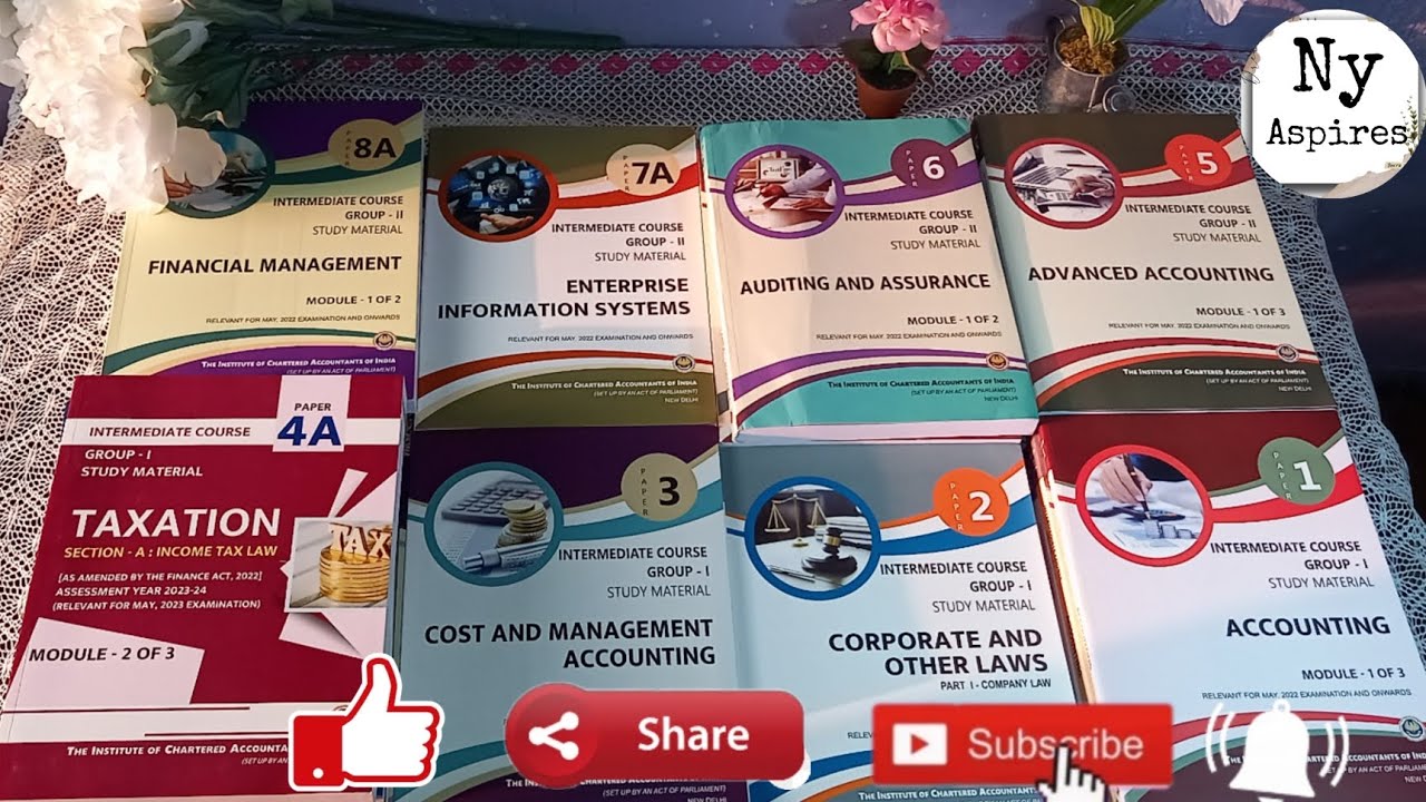 CA Intermediate Books Unboxing | CA Intermediate May 2023 & Onwards ...