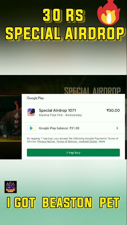 How to get 30 Rupees Special Airdrop in Free Fire 🔥 30 Rupees Airdrop ...