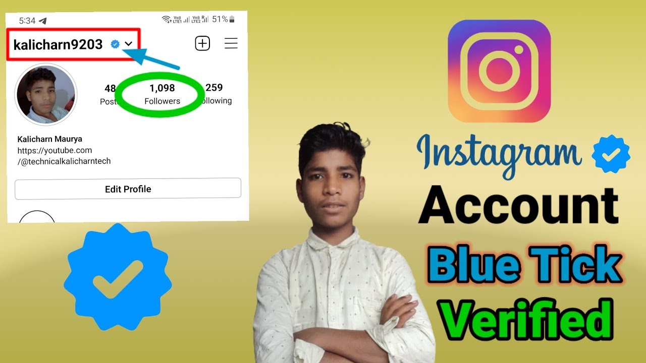 instagram blue tick kaise lagaye ! instagram blue tick | instagram blue ...