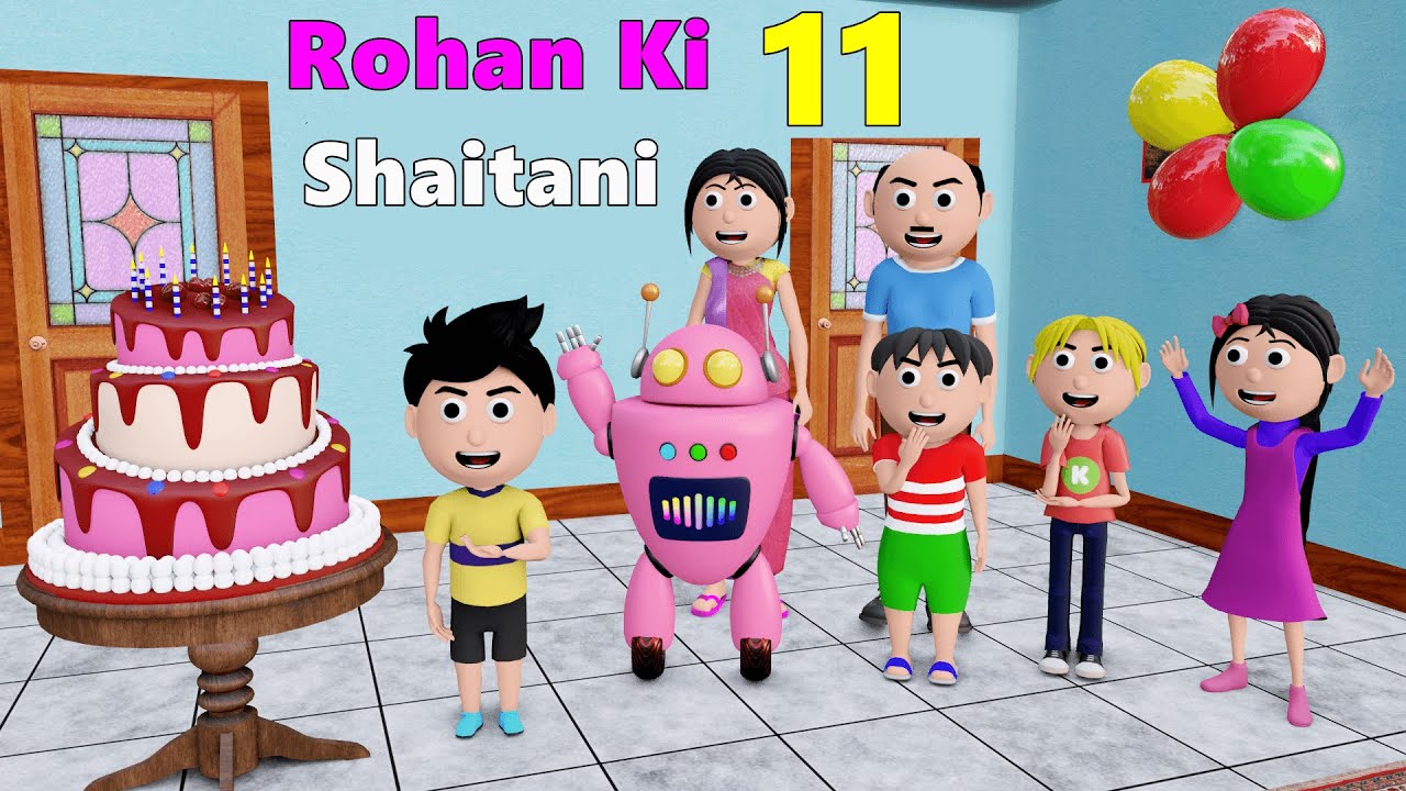 Rohan Ki Shaitani Part 11 | Birthday Cake Cartoon | Desi Comedy Video ...