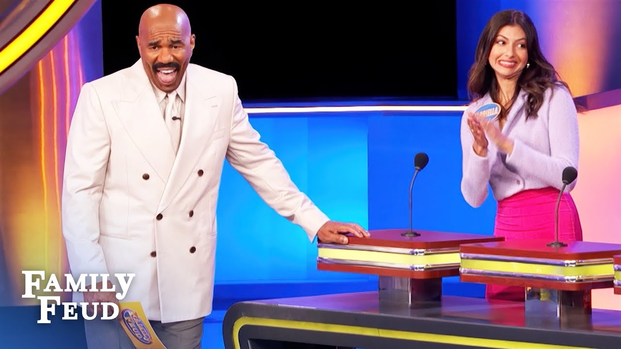 'Family Feud' host Steve Harvey shows he can laugh at himself during an ...