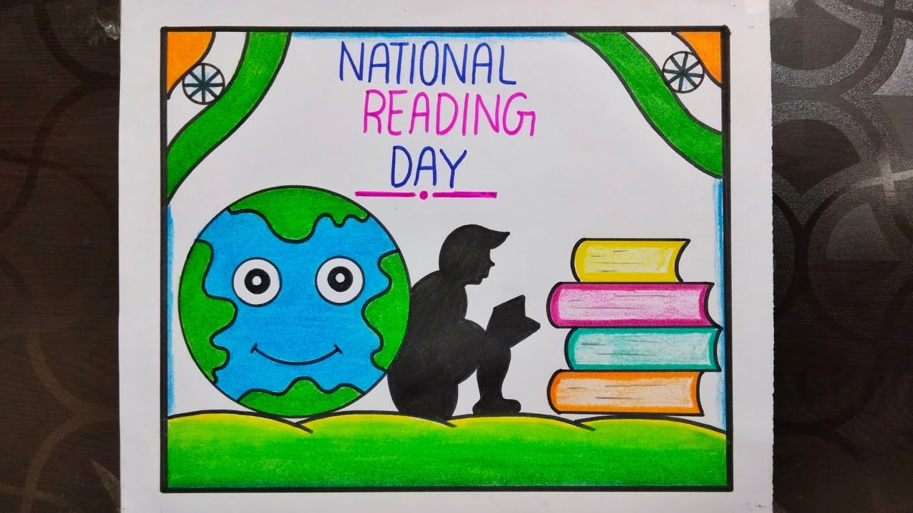 National Reading Day Drawing / Vayana Dinam Poster / Vayana Dinam ...