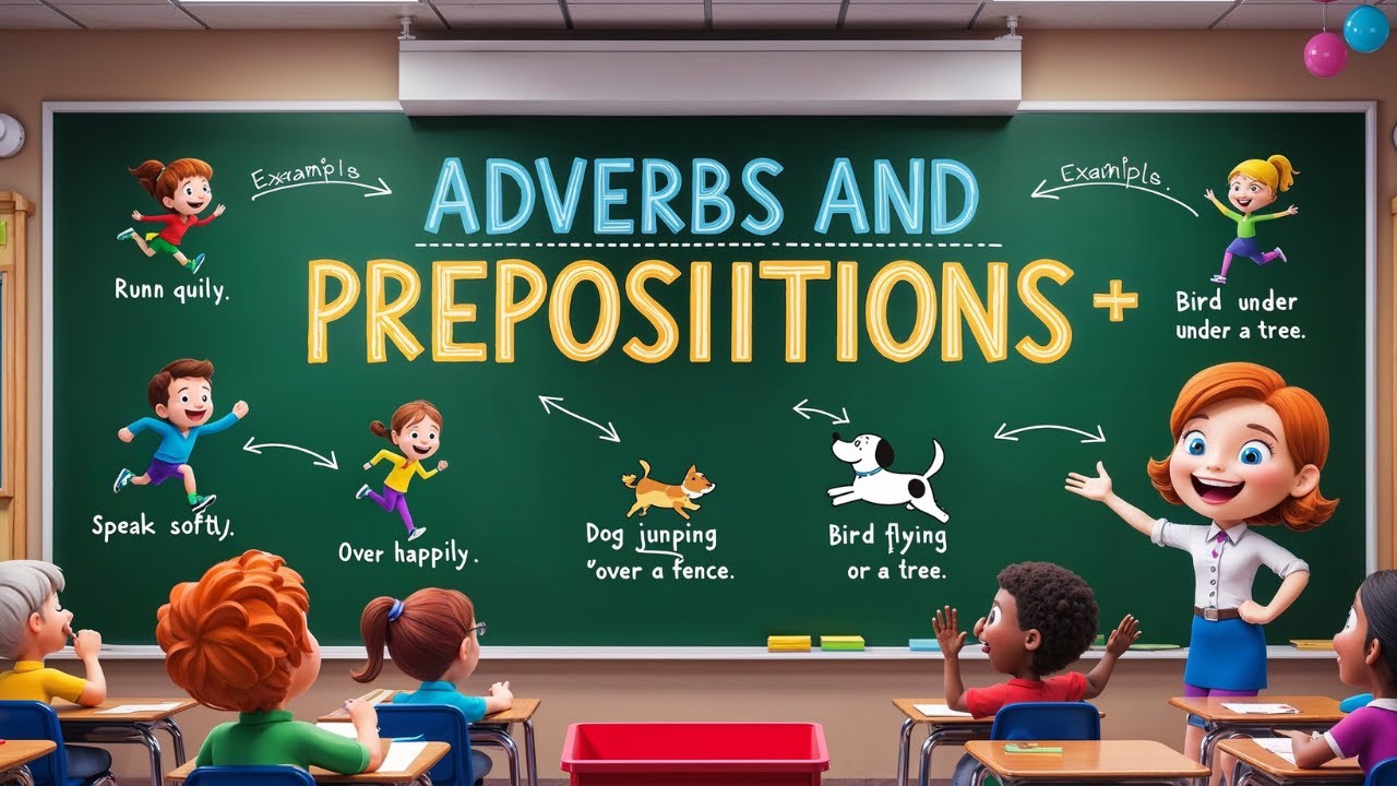 PARTS OF SPEECH 📚 | English Grammar |Adverb and preposition Learn with ...