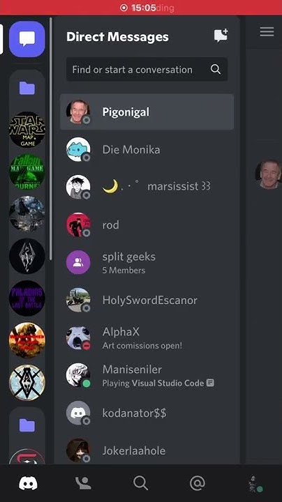 How to access discord private/direct messages - YouTube