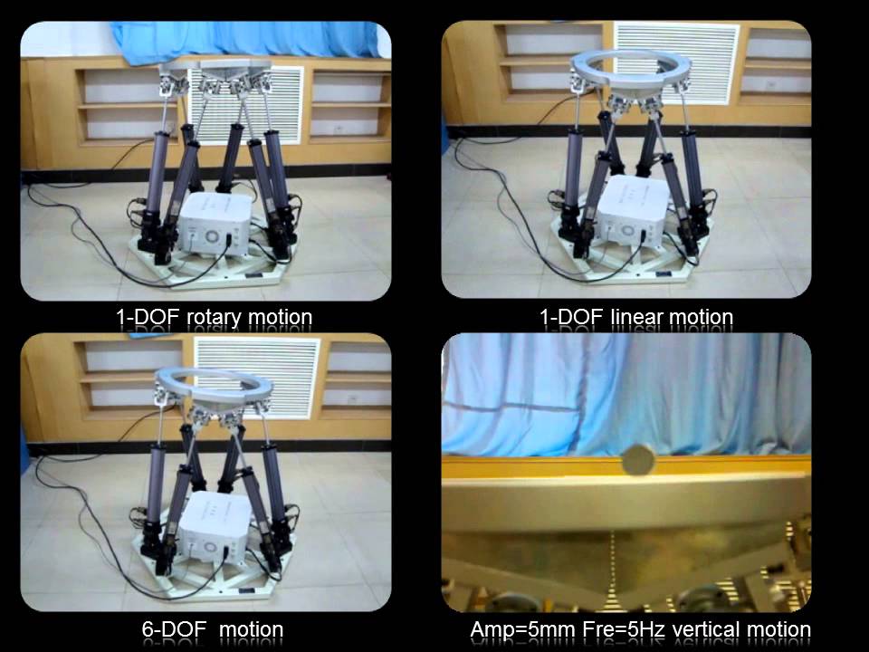 6DOF-Electrical Parallel Manipulator - YouTube