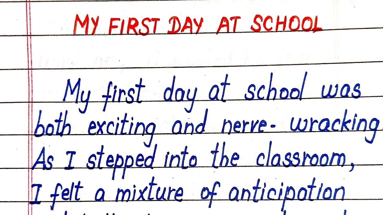 My First day at school || Essay on My first day at school - YouTube