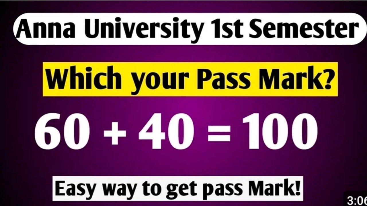 Anna University|Engineering pass mark|Details|What is the pass mark of ...