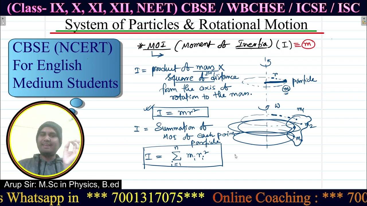 Moment of Inertia Introduction / Concept and definition of MOI From the Basics with ARUP Sir ...