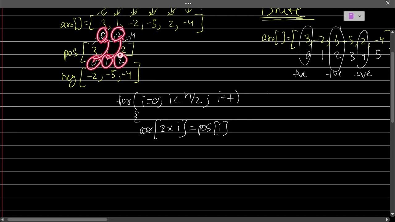 Rearrange array by sign - YouTube