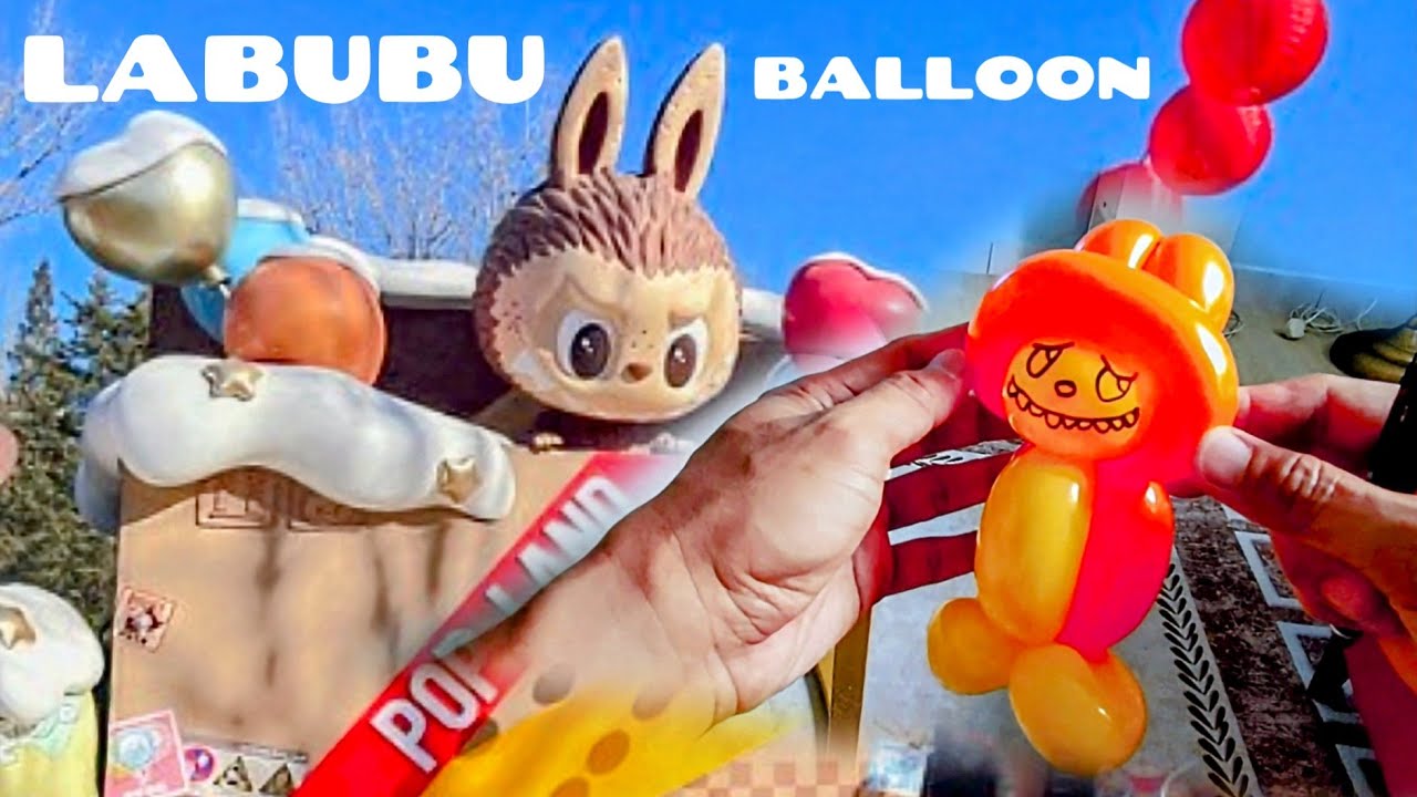 How to twist a Labubu balloon sculpture, narrated in Asian English. # ...