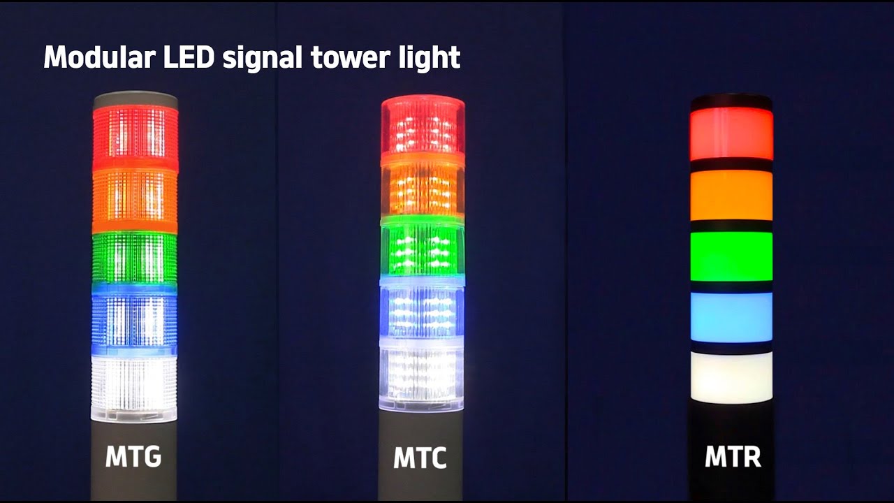 Qlight - MTG / MTC / MTR Series, Modular LED signal tower light - YouTube