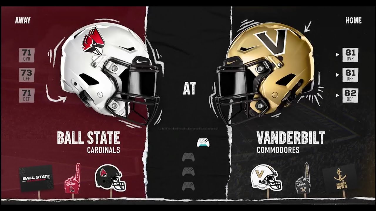 Vanderbilt (5-1) Offline Dynasty Week 8 vs Ball State - HB ...