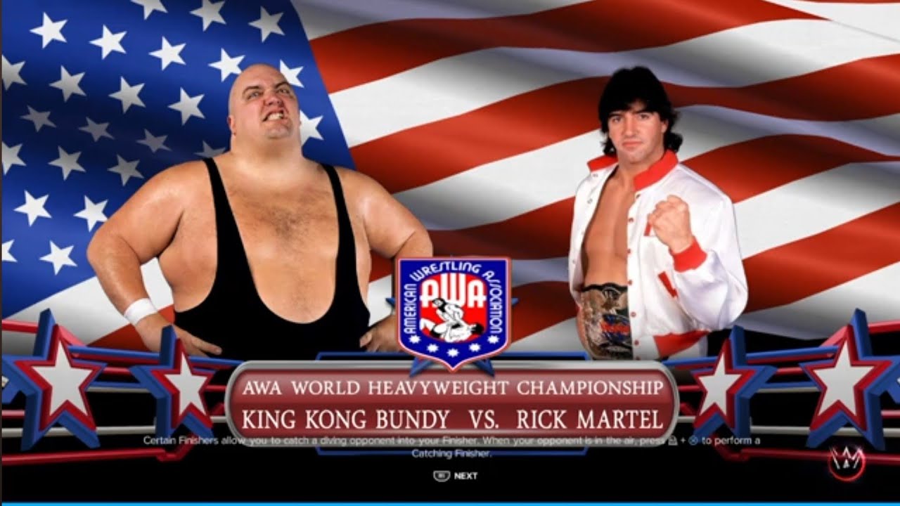 King Kong Bundy vs Rick Martel. AWA. WWE 2K23 - YouTube