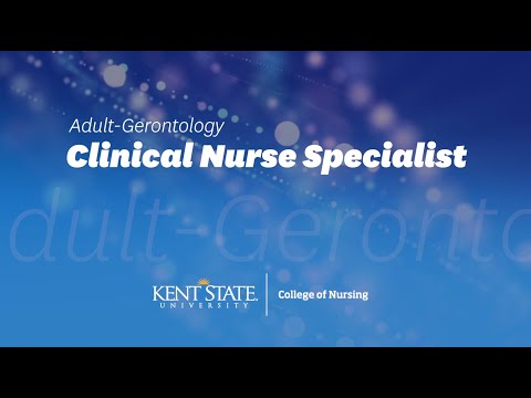 The online Adult-Gerontology CNS program at Kent State University