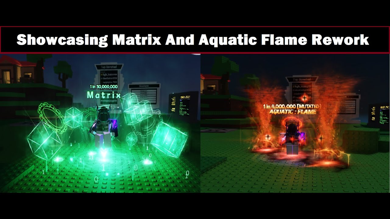 Showcasing The Brand New Matrix And Aquatic:Flame Reworks in Sol's Rng ...