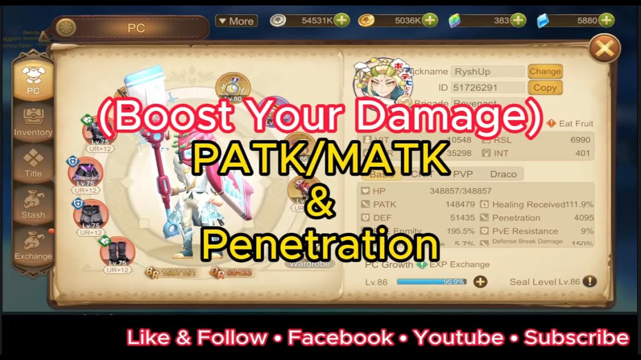 Sources of Physical/Magic Attack (PATK/MATK) & Penetration | Draconia ...