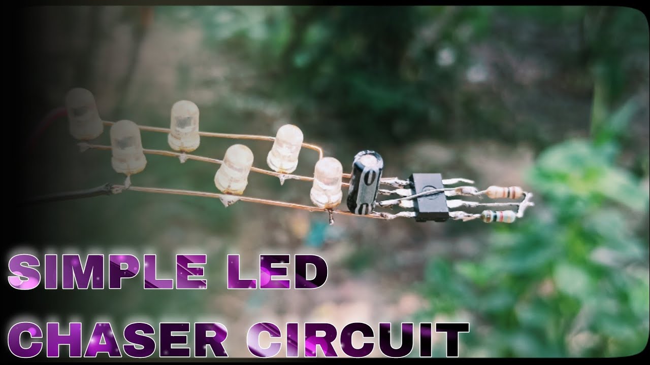 simple chaser using NE555 IC | New LED chaser circuit - YouTube
