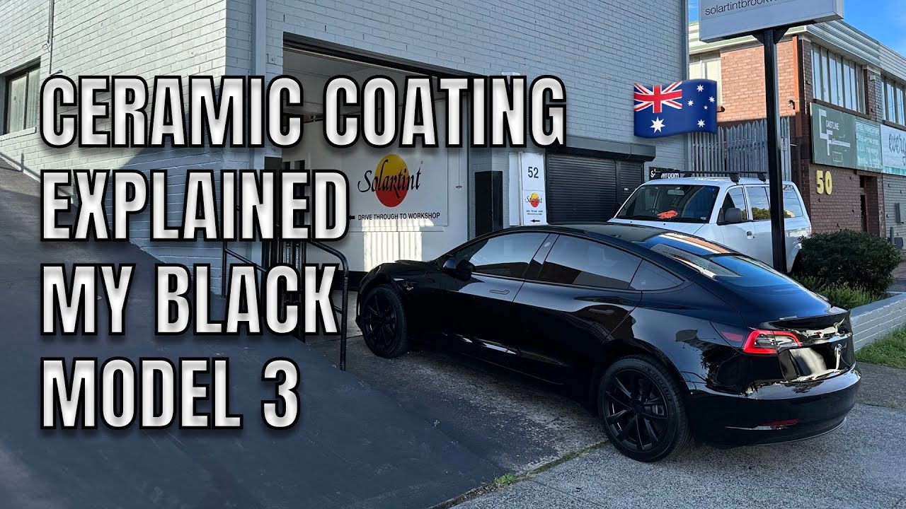 2023 Black Tesla Model 3 Ceramic Coating Explained and Application ...