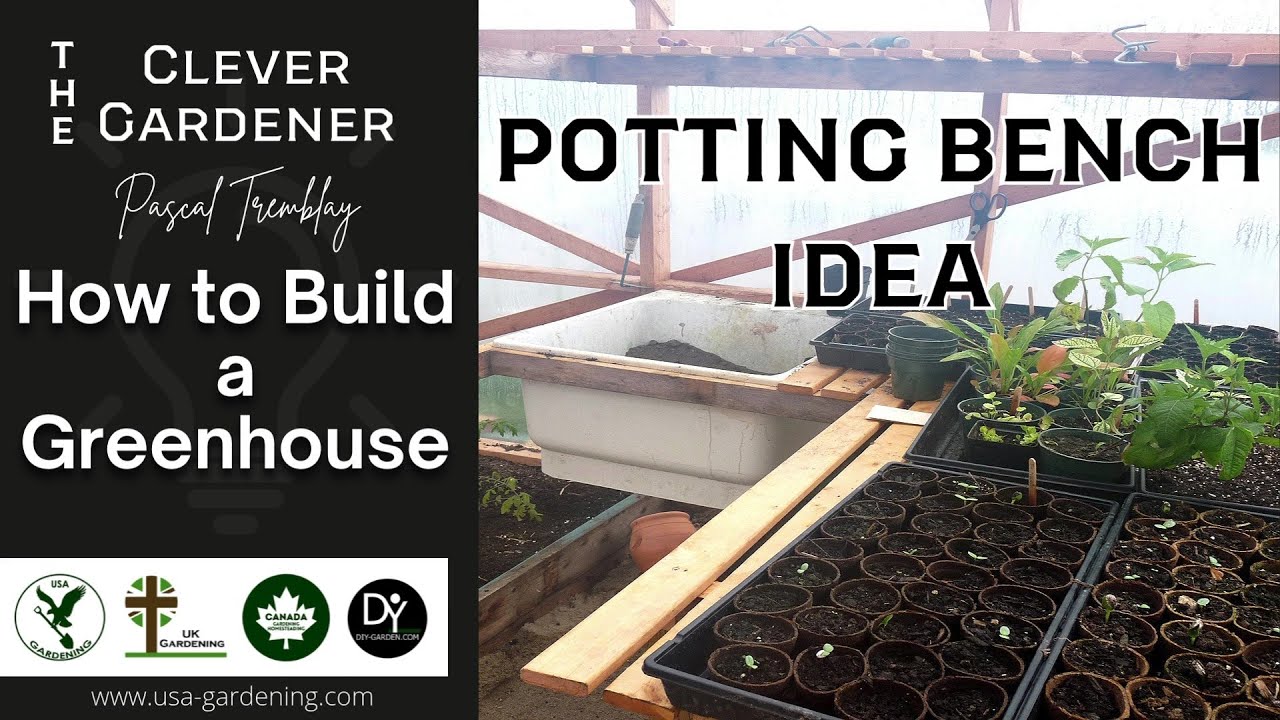 DIY POTTING BENCH FOR GREENHOUSE 🌿 EASY RECYCLING LAUNDRY TUB BUILD ...