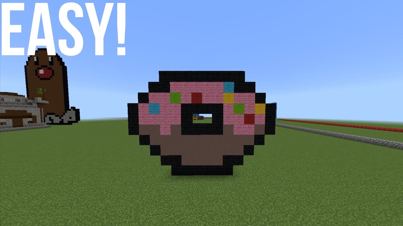 How to make simple Donut Pixel Art | Minecraft - YouTube