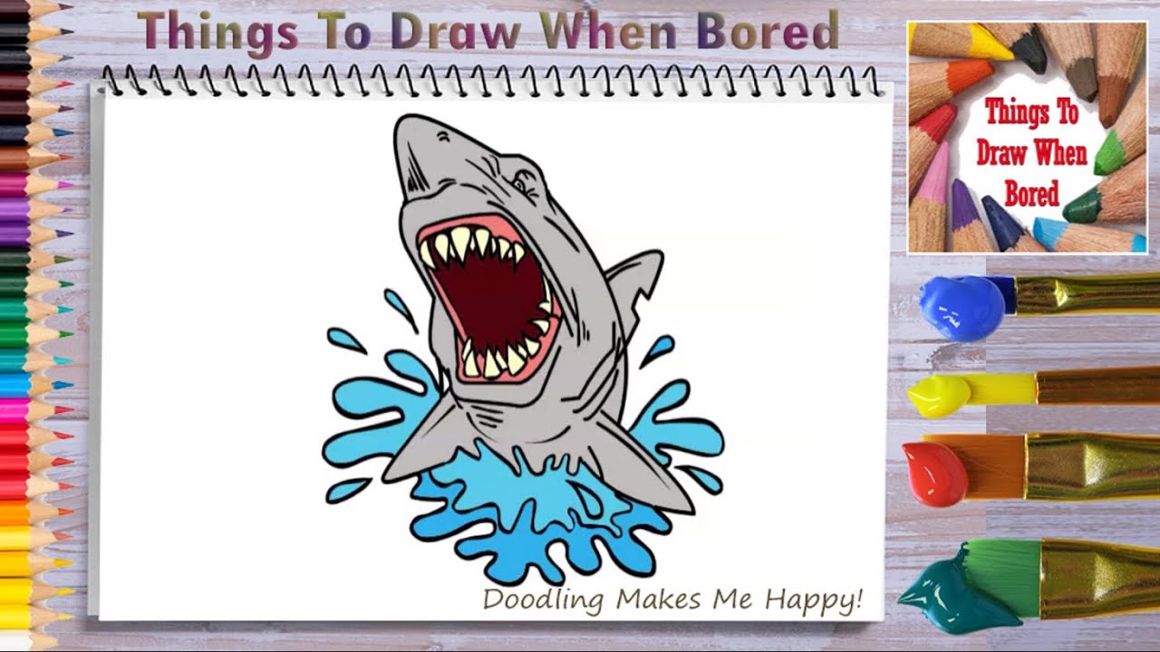 How To Draw A Shark In Water - YouTube