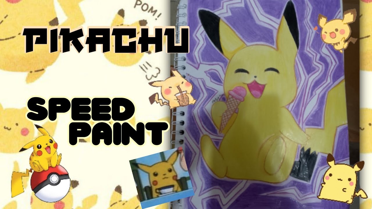 Dibujando a Pikachu Speed paint⚡ - YouTube