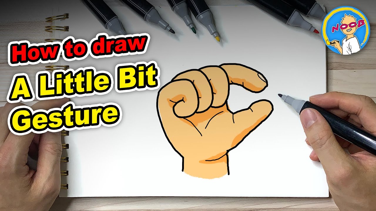 How to Draw A Little Bit Gesture 如何畫 一下下 手勢 [Noob Draw] [菜鳥來畫畫] - YouTube