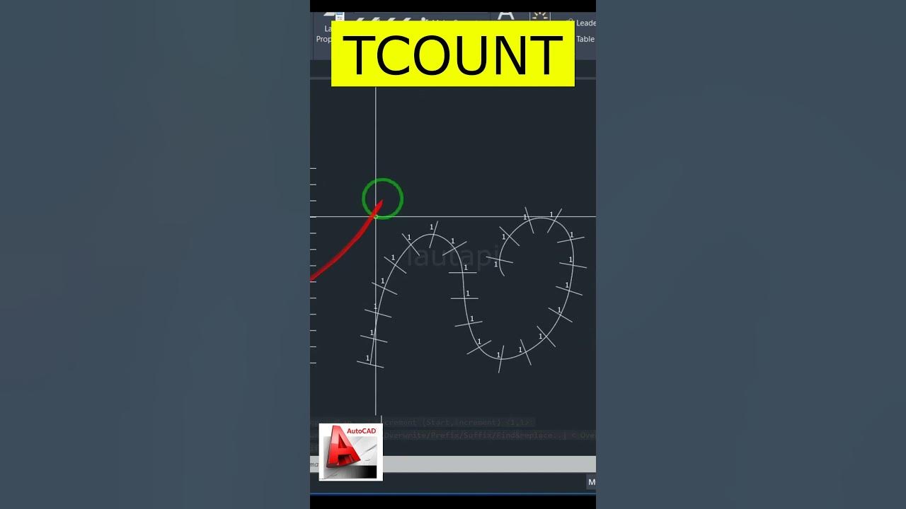 Tcount Command in Autocad #shorts - YouTube