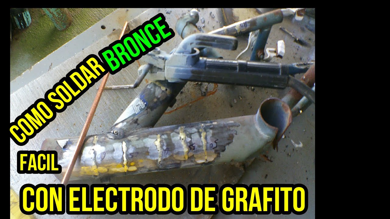 como soldar bronce con inverter y electrodo de grafito - YouTube