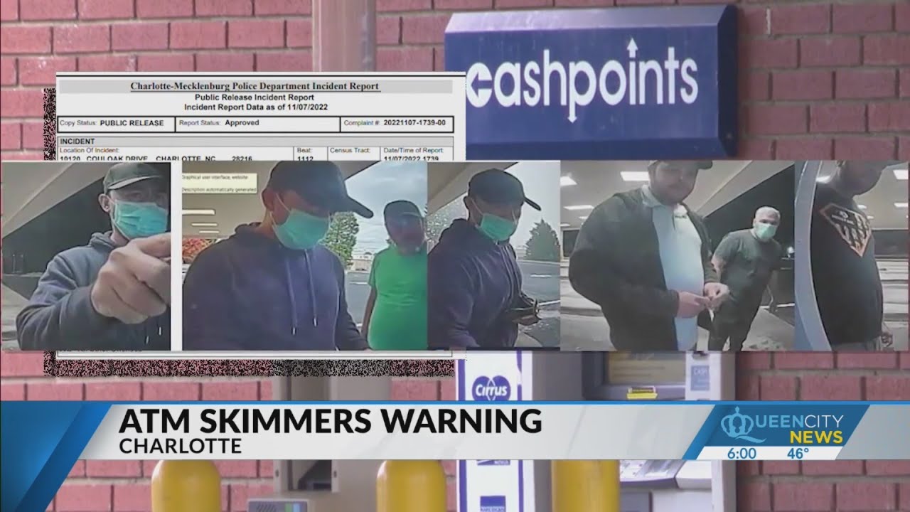 Skimmers found on Charlotte ATMs - YouTube