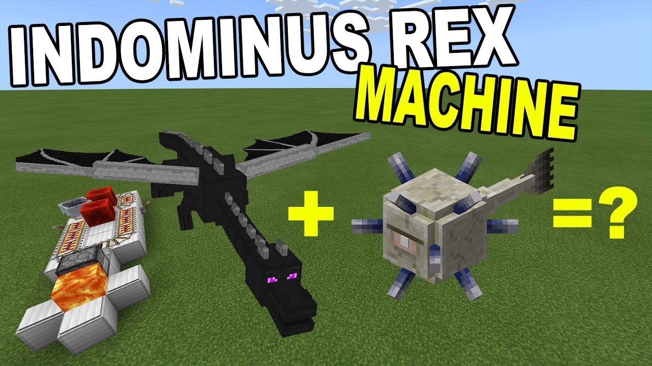 How to Make an INDOMINUS REX MACHINE | Minecraft Bedrock Edition ( MCPE ...