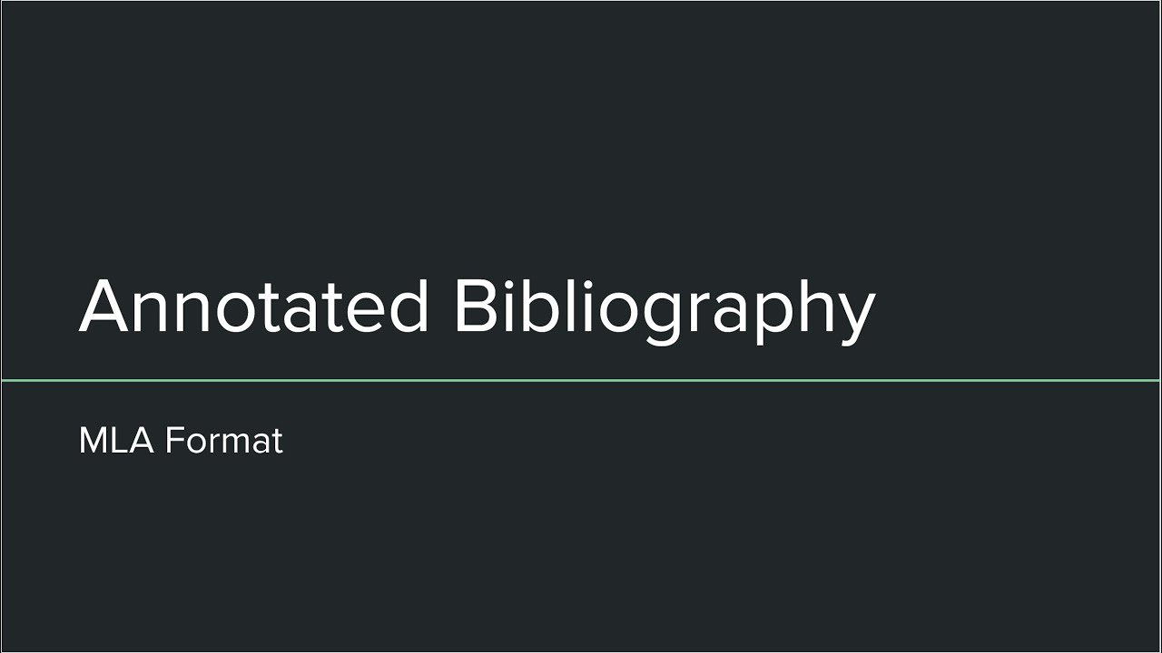 Annotated Bibliography Geography Project - YouTube