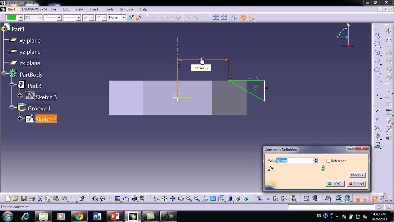 CATIA V5R20 SOLID MODELING NUTE - YouTube