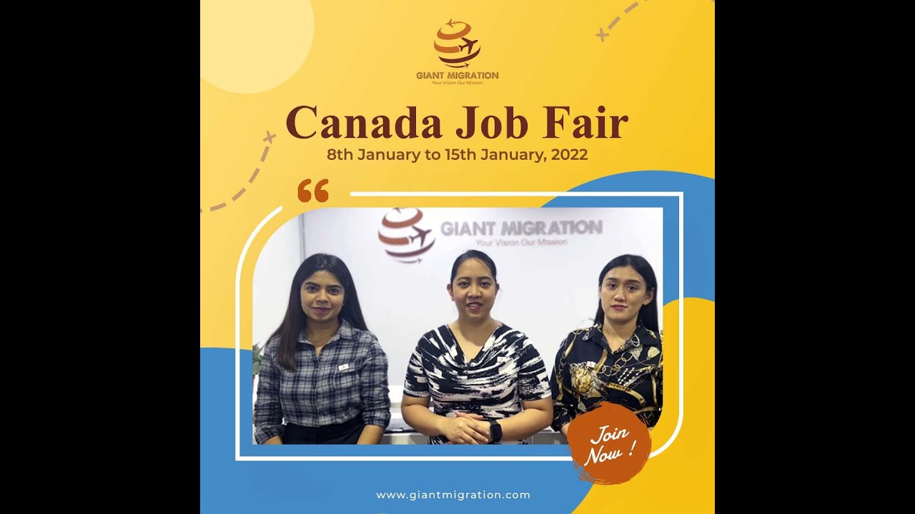 Canada Job Fair (8th Jan - 15th Jan, 2022) - YouTube