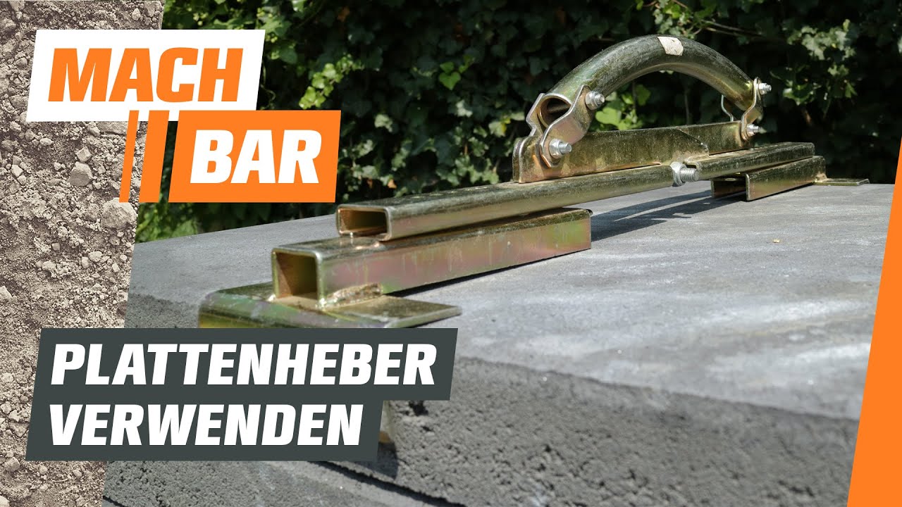 Plattenheber verwenden für Pflastersteine | OBI - YouTube