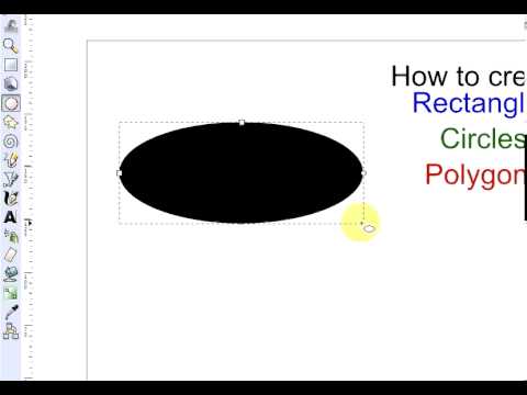 Inkscape: How to create basic shapes rectangle, circles, polygons - YouTube