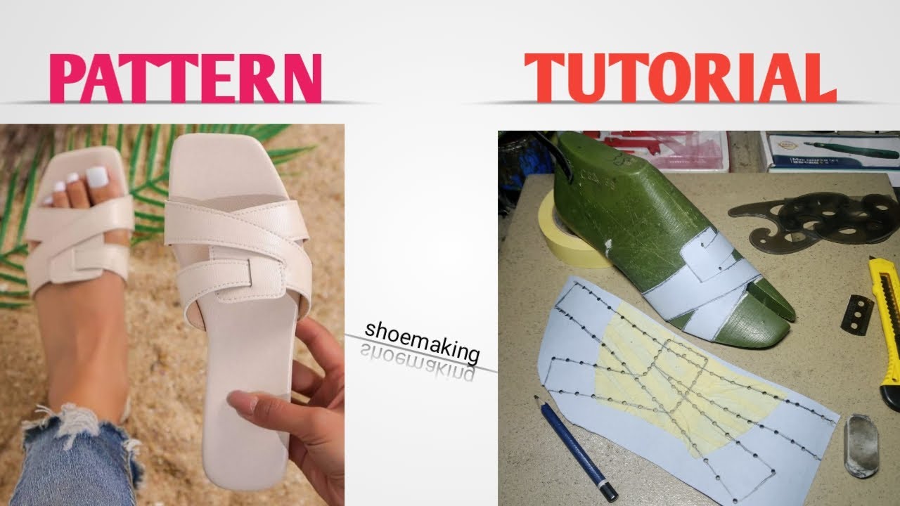 How to create pattern for this complicated ladies slide slippers# ...
