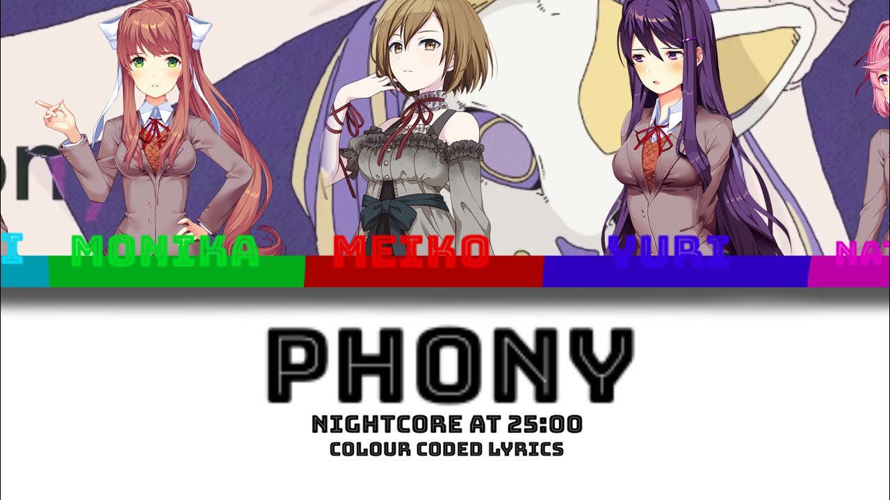 PHONY [FULL] ddc ver. and MEIKO Colour Coded Lyrics - YouTube