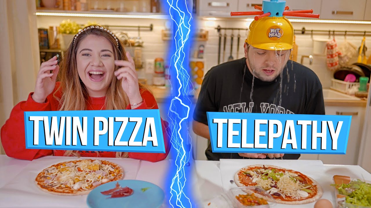 TWIN TELEPATHY PIZZA CHALLENGE - YouTube