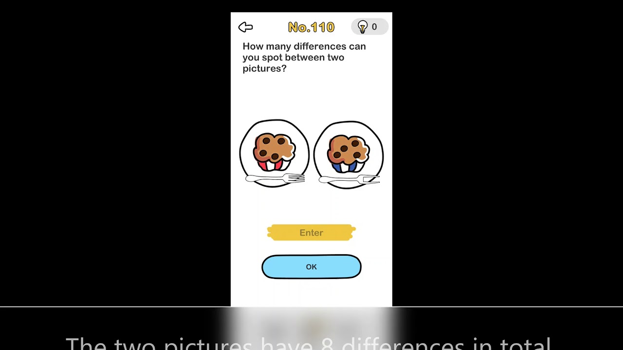 How many differences can you spot between two pictures Brain Out Level 110 - YouTube