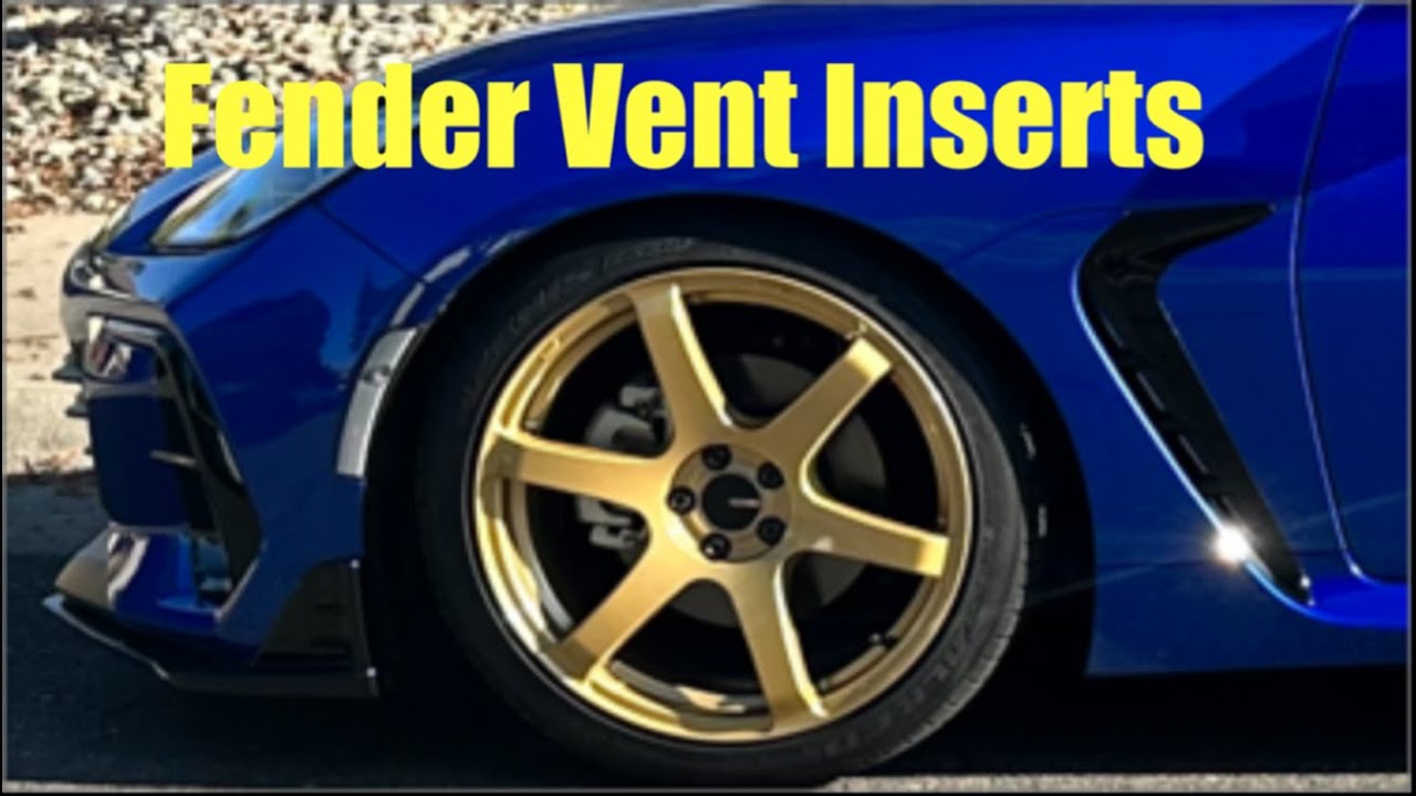Gloss Black Fender Vent Inserts Install onto the 2022+ Subaru BRZ ...