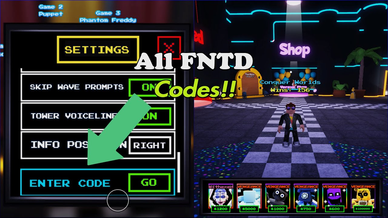 All New Codes In (Five Nights TD) Roblox - YouTube
