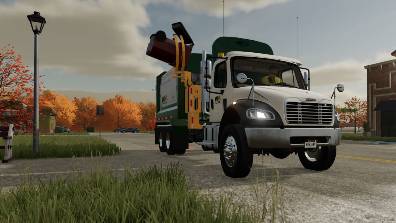 WM Freightliner m2 Labrie Automizer garbage truck in FS22 - YouTube